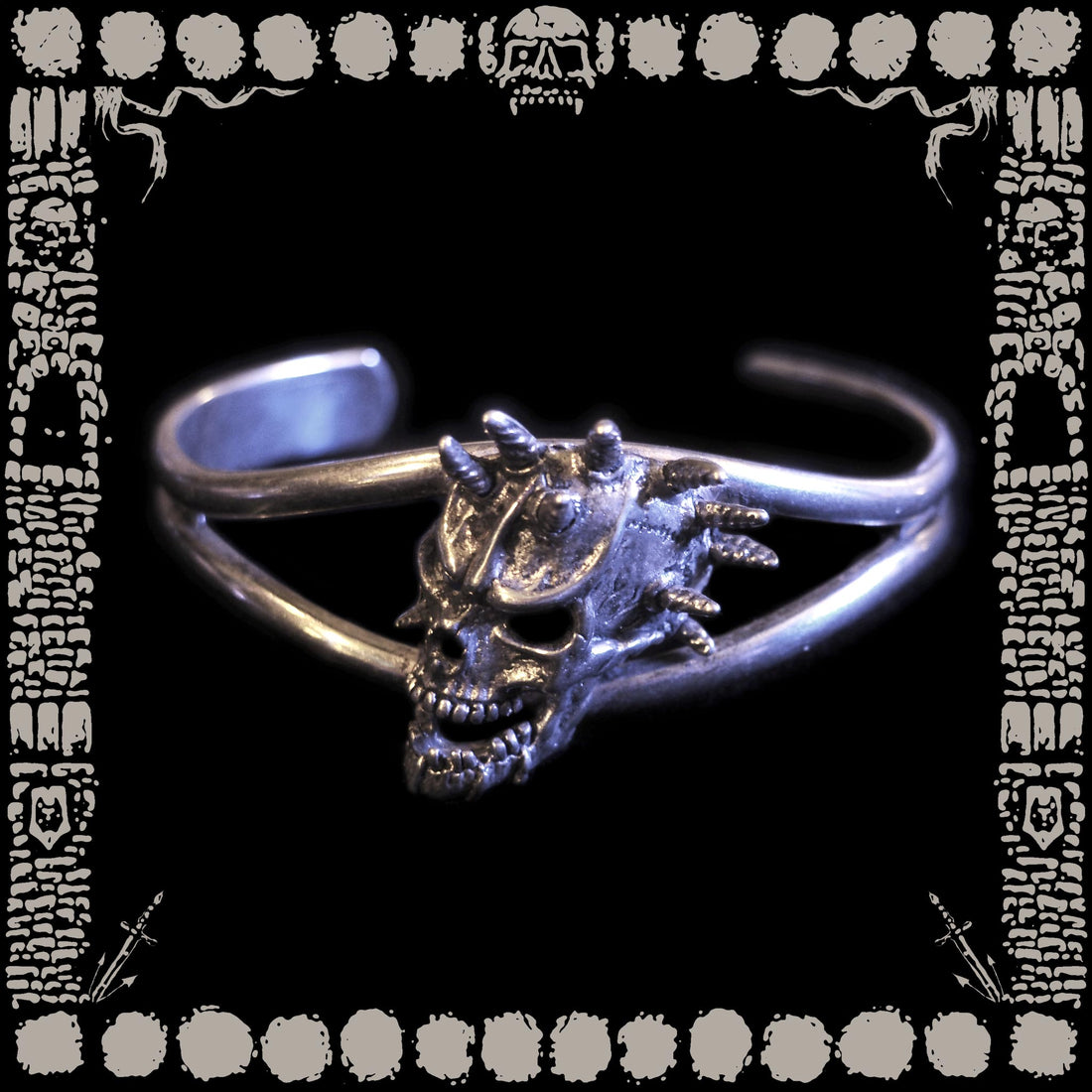Vintage Spiked Skull Bracelet – HORRID REALM